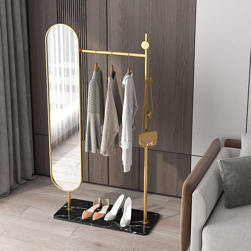 Ritz Clothes Hanging Stand with Mirror – Fixturic